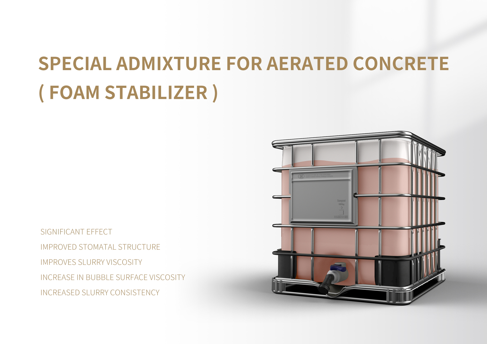 Special admixture for aerated concrete ( Foam stabilizer ) - HSCJ